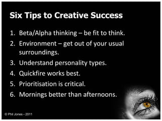 5 Creativity Tips | PPT