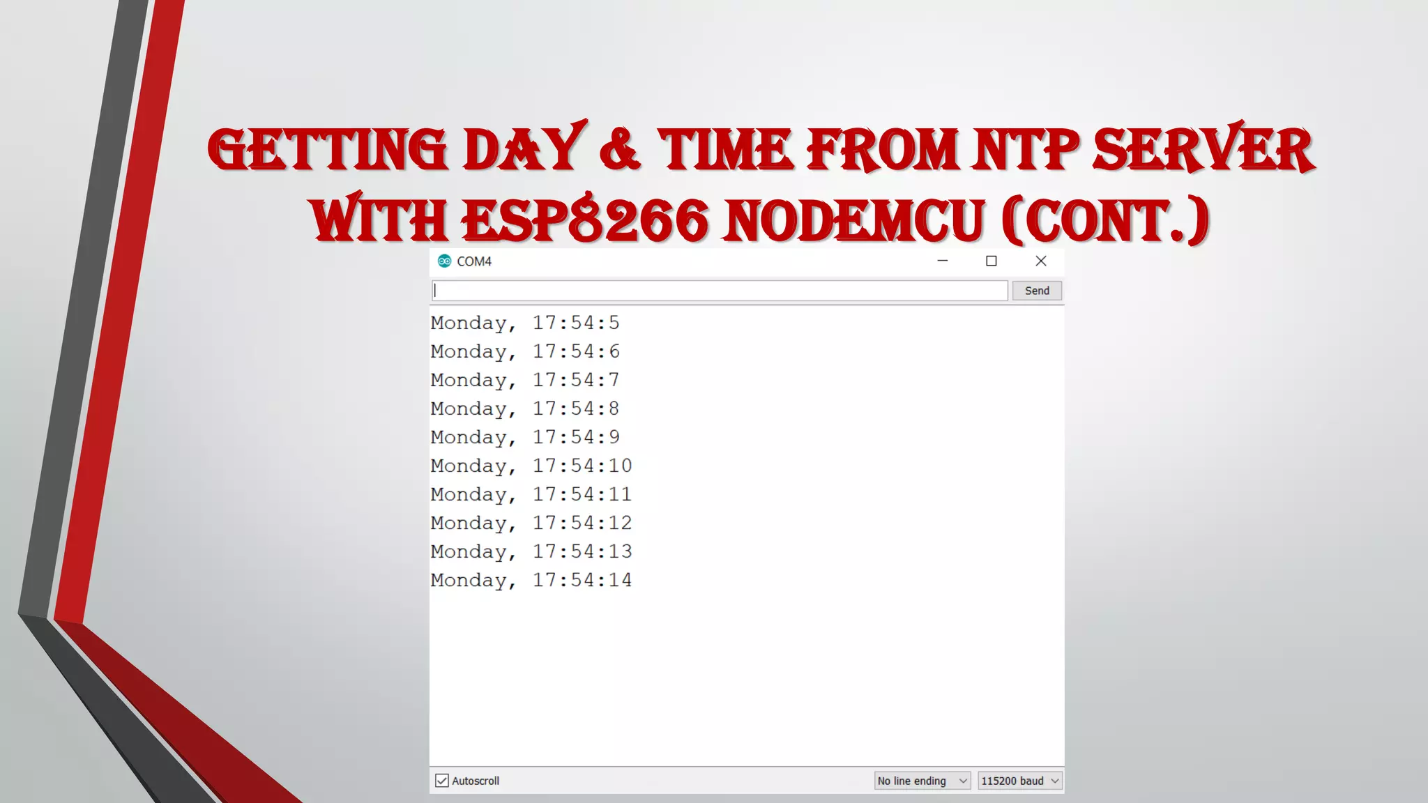 Getting Date And Time From Ntp Server With Esp8266 Node Mcu Ppt