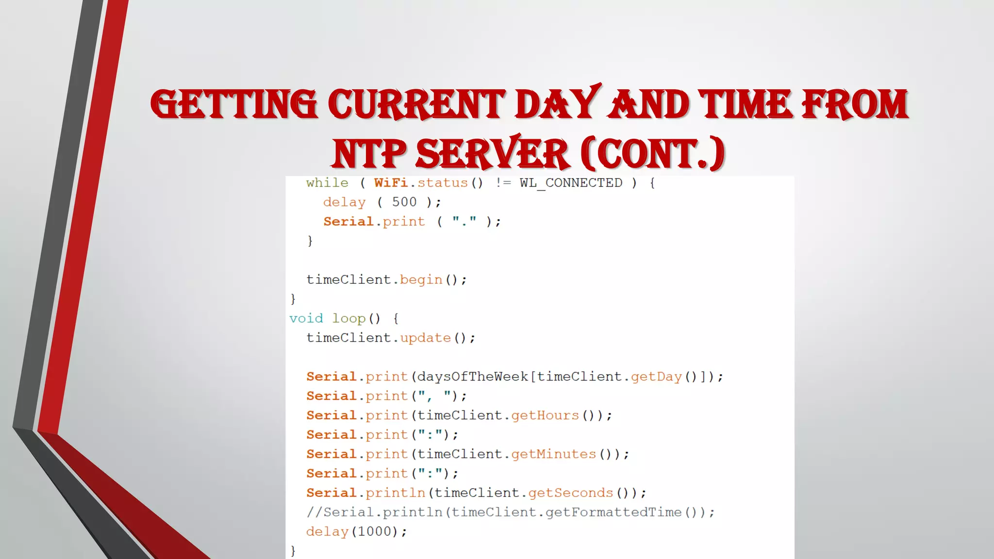 Getting Date And Time From Ntp Server With Esp8266 Node Mcu Ppt