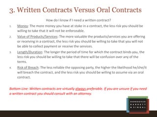 Getting Down To The Details: Contract Basics for Non-Lawyers | PPTX