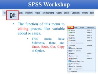 Getting Familiar with SPSS Menus and Icons | PDF
