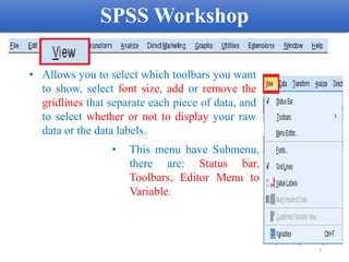 Getting Familiar with SPSS Menus and Icons | PDF