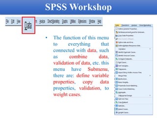 Getting Familiar with SPSS Menus and Icons | PDF