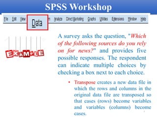 Getting Familiar with SPSS Menus and Icons | PDF