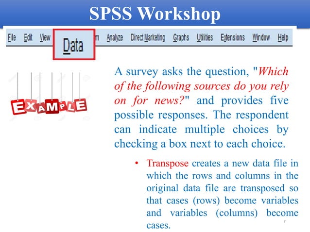 Getting Familiar with SPSS Menus and Icons | PDF