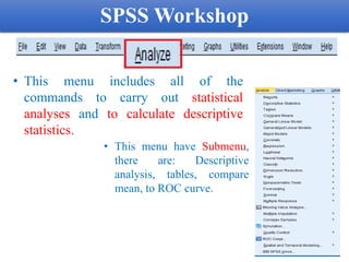Getting Familiar with SPSS Menus and Icons | PDF