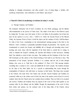 A study on Vatican second : God's Revelation | PDF