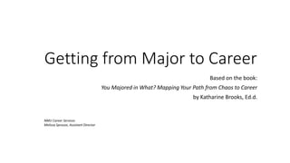 Getting from Major to Career | PPTX
