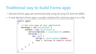 Getting hands on with xaml and xamarin | PPTX