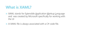 Getting hands on with xaml and xamarin | PPTX