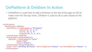 Getting hands on with xaml and xamarin | PPTX