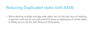 Getting hands on with xaml and xamarin | PPTX