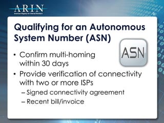 Getting Internet Number Resources from ARIN | PPT
