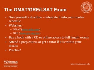 Getting into graduate school: The application | PPTX | Postgraduate ...