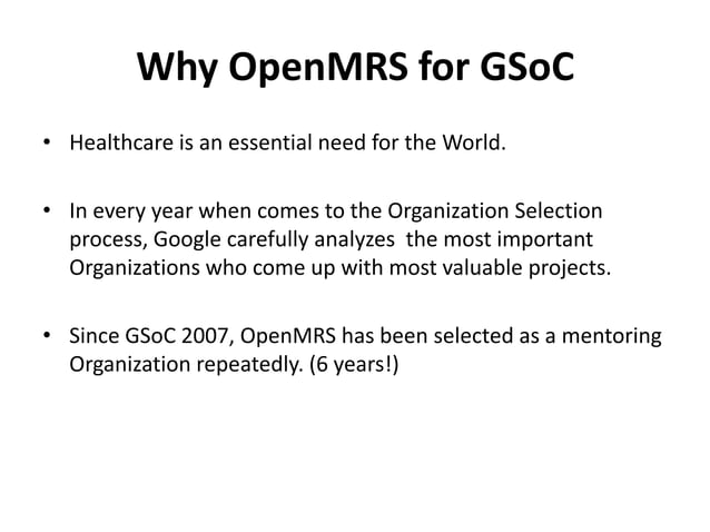 OpenMRS: Getting involved | PPTX