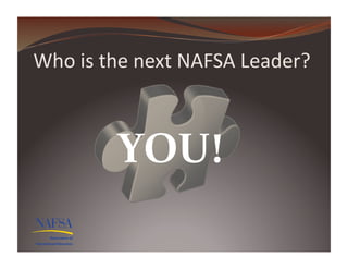 Getting involved in nafsa | PPT