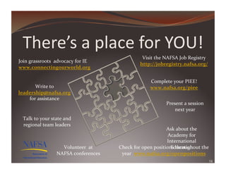 Getting involved in nafsa | PPT