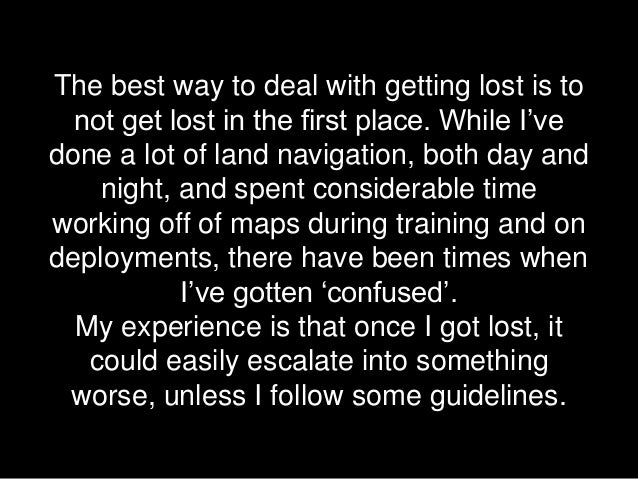 How Not To Get Lost and What To Do If It Happens | PPTX