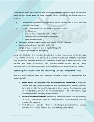 How to Get Medical Pre-approval or Prior Authorization Effectively | PDF