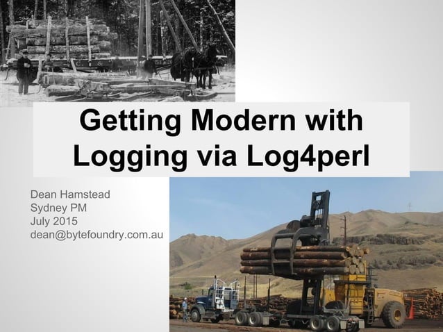 Getting modern with logging via log4perl | PPT