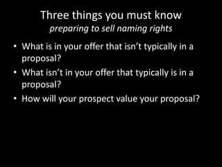 Getting Naming Rights, Right | PDF