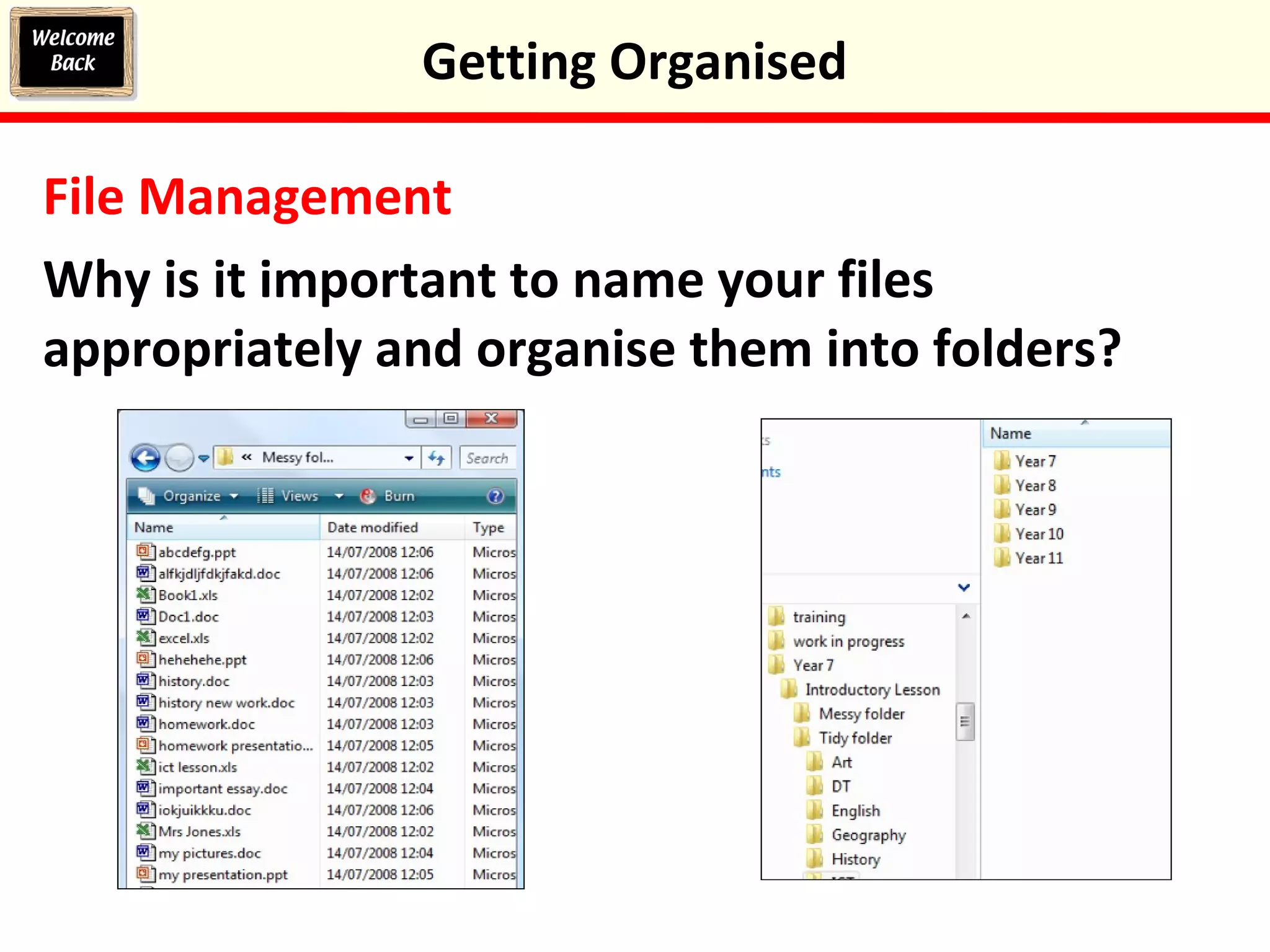 Getting organised | PPT