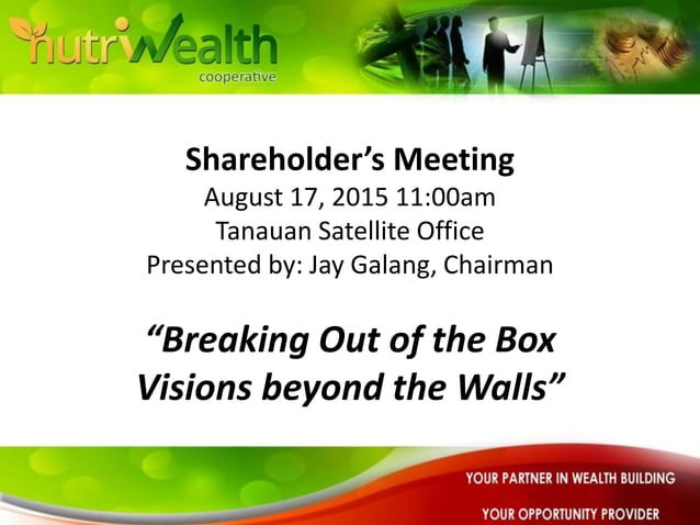 Getting out of the box meeting | PPT