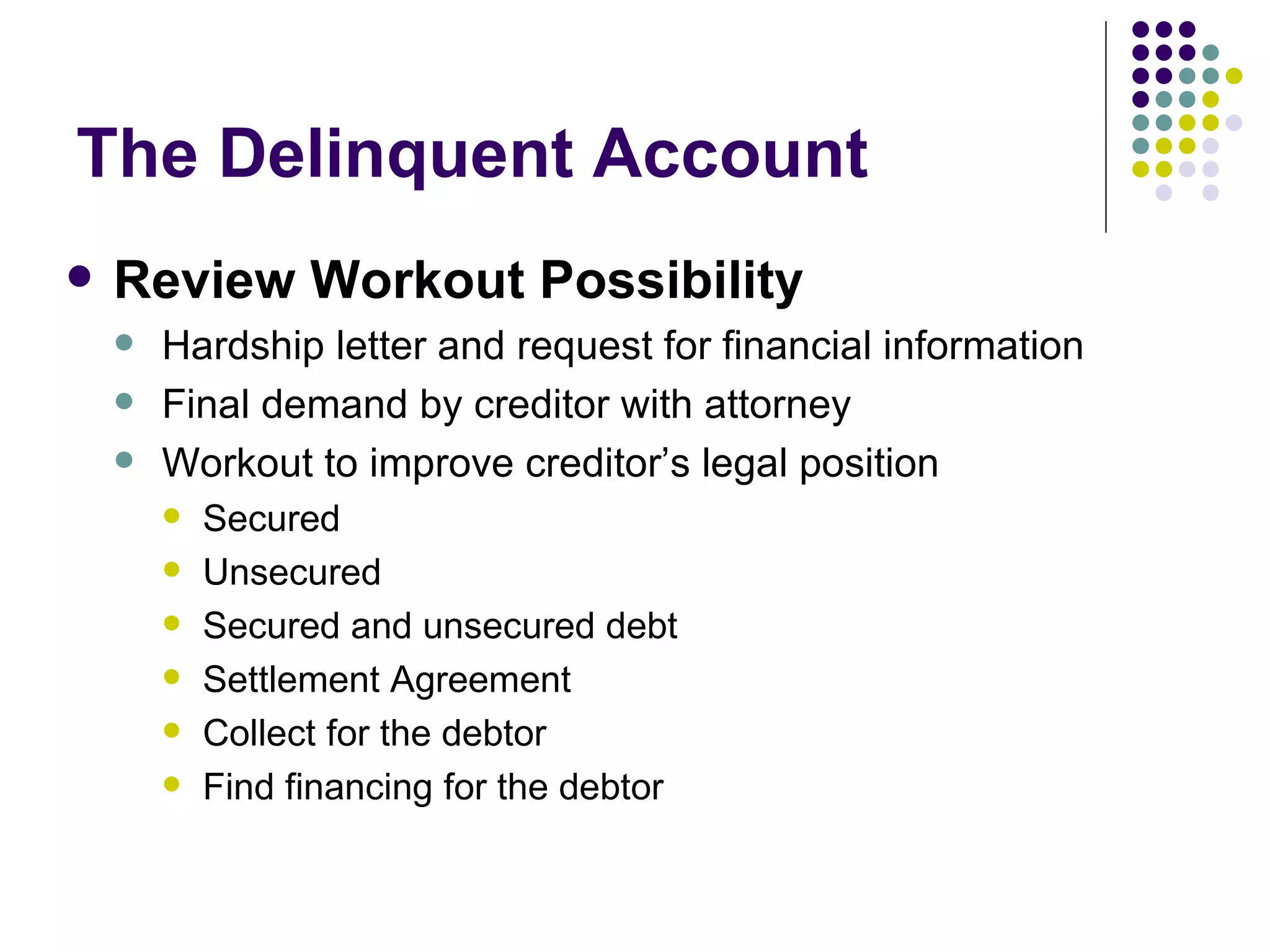 Getting Paid on Your Delinquent Account | PPT