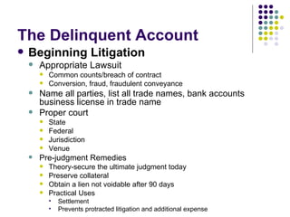 Getting Paid on Your Delinquent Account | PPT
