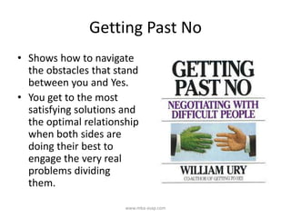 Become a Better Negotiator: Getting Past No | PPT