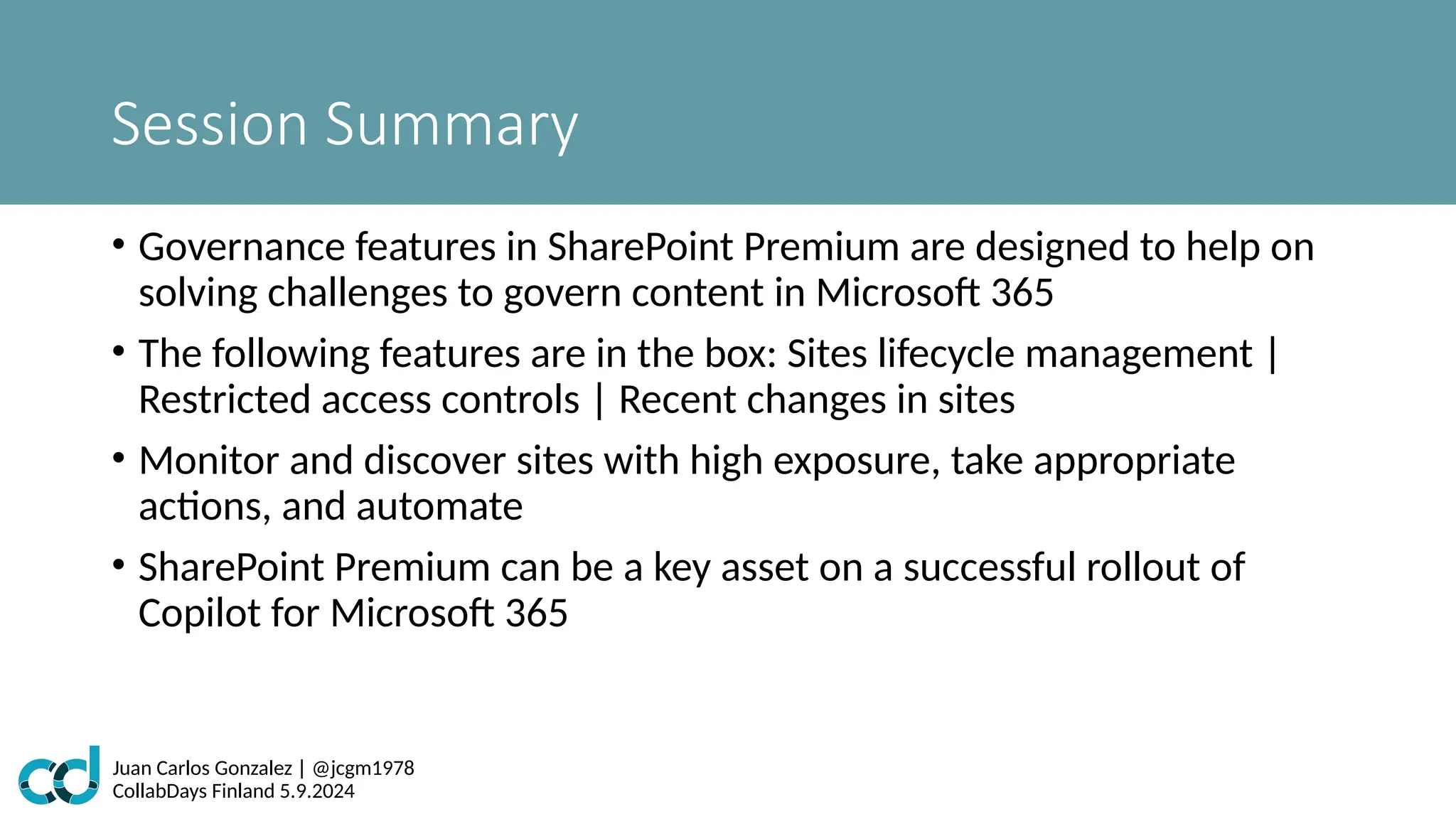 Getting Ready for Copilot for Microsoft 365 with Governance Features in SharePoint Premium | PPTX
