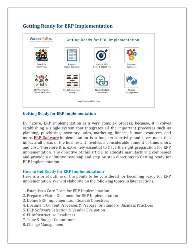 Getting Ready for ERP Implementation | PDF | Human Resources | Business