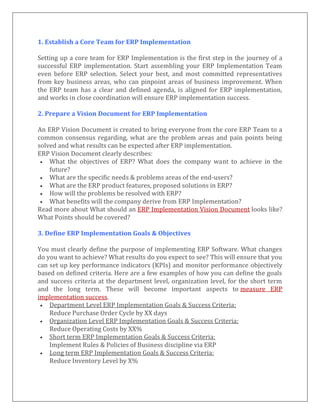 Getting Ready for ERP Implementation | PDF | Human Resources | Business