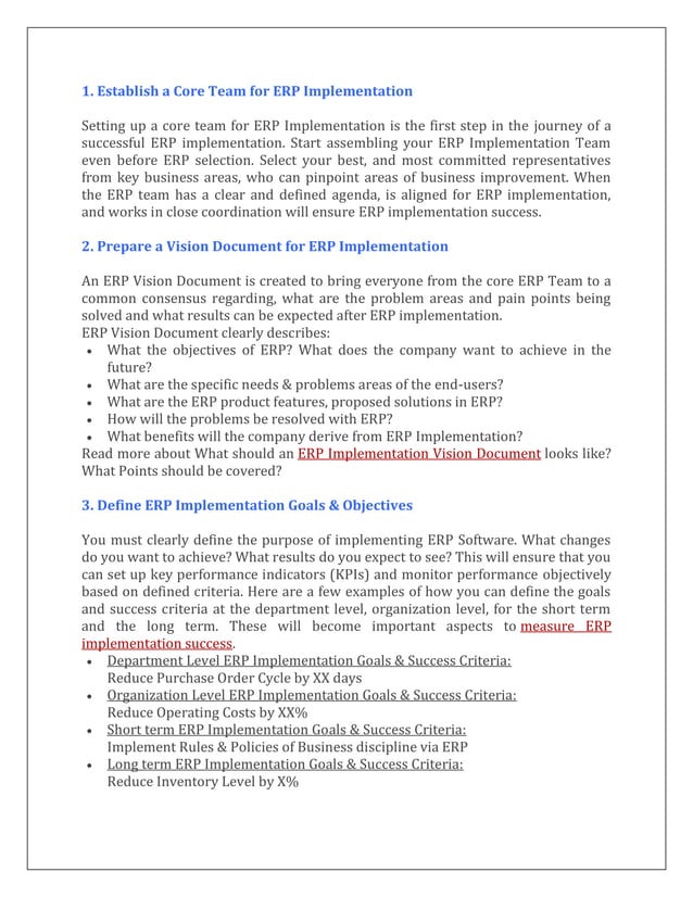 Getting Ready for ERP Implementation | PDF | Human Resources | Business