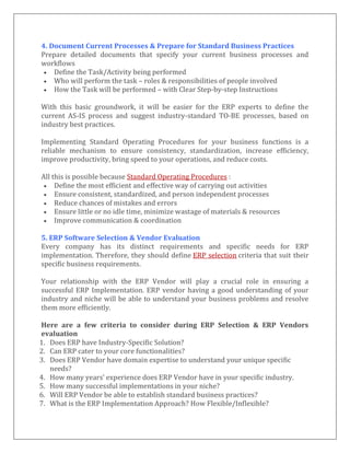 Getting Ready for ERP Implementation | PDF | Human Resources | Business