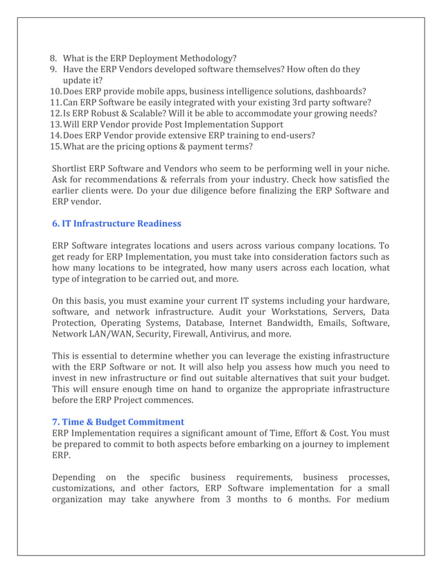 Getting Ready for ERP Implementation | PDF | Human Resources | Business