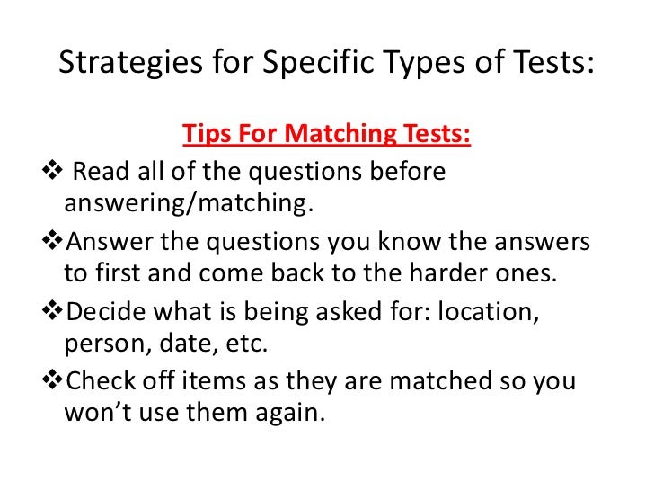 Getting ready for the big test chapter 5