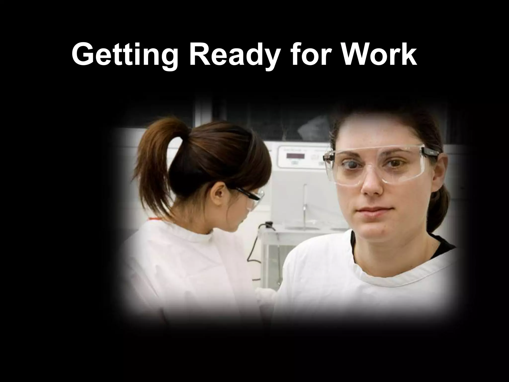 Getting ready for work | PPTX | Undergraduate Education | College Education