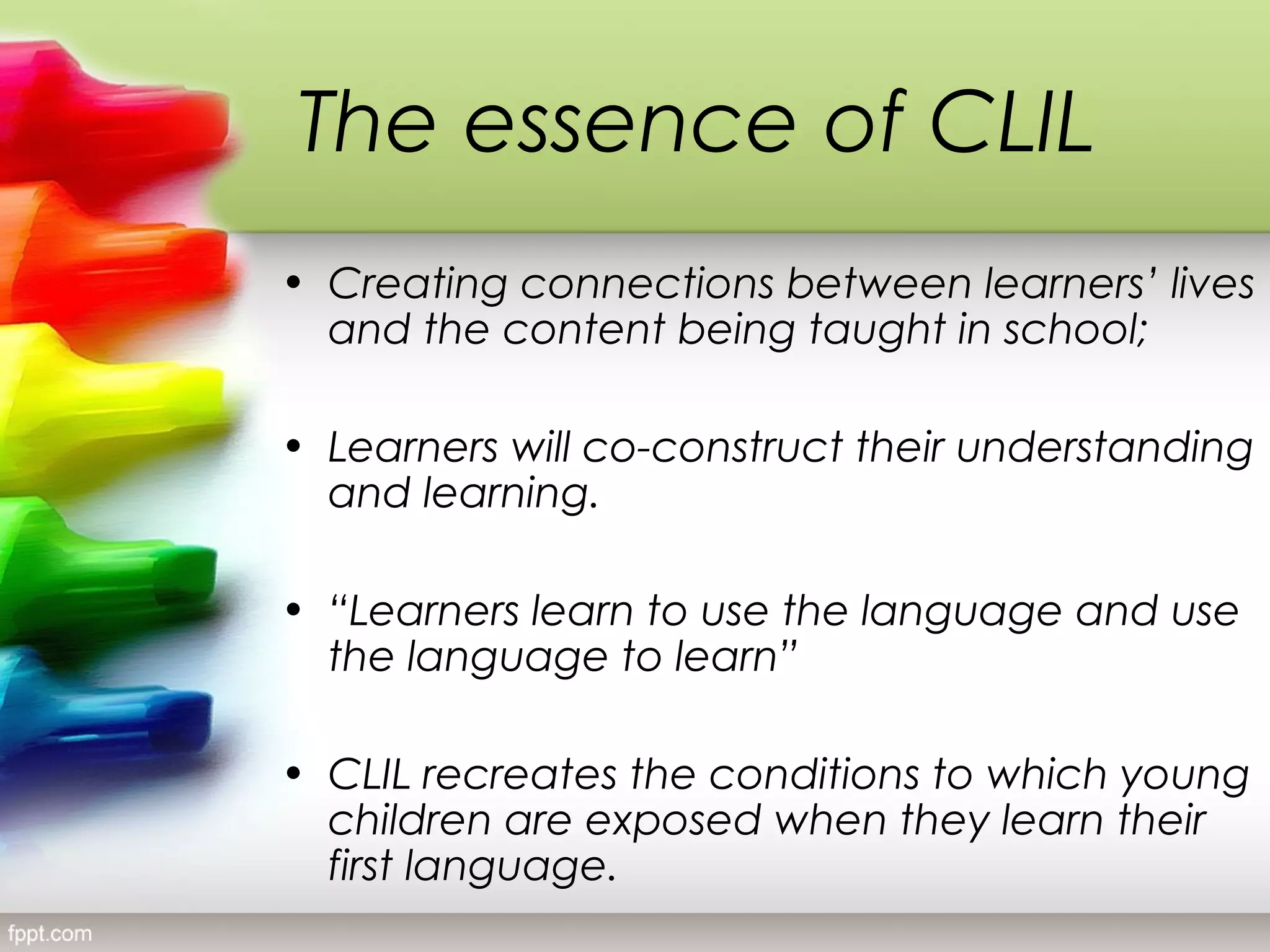 Getting ready to use clil | PPT