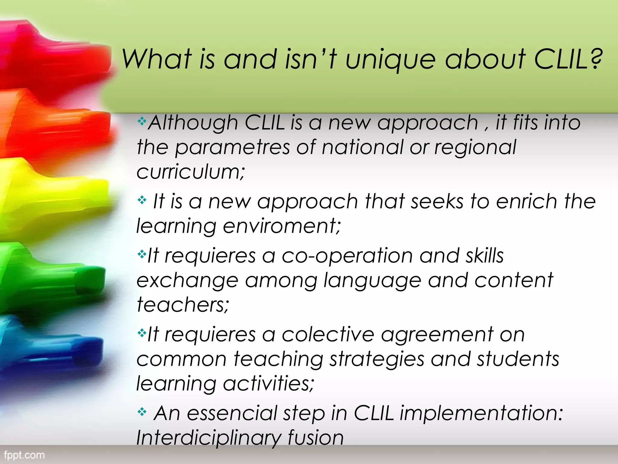 Getting ready to use clil | PPT