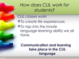 Getting ready to use clil | PPT