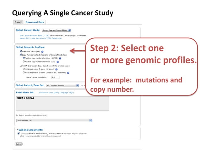 cBio Cancer Genomics Portal: Getting started | PPT