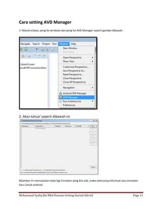 Getting started Adroid Eclipse | PDF