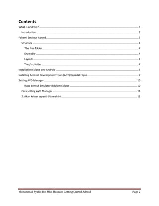Getting started Adroid Eclipse | PDF