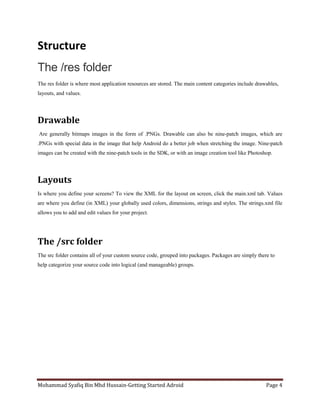 Getting started Adroid Eclipse | PDF
