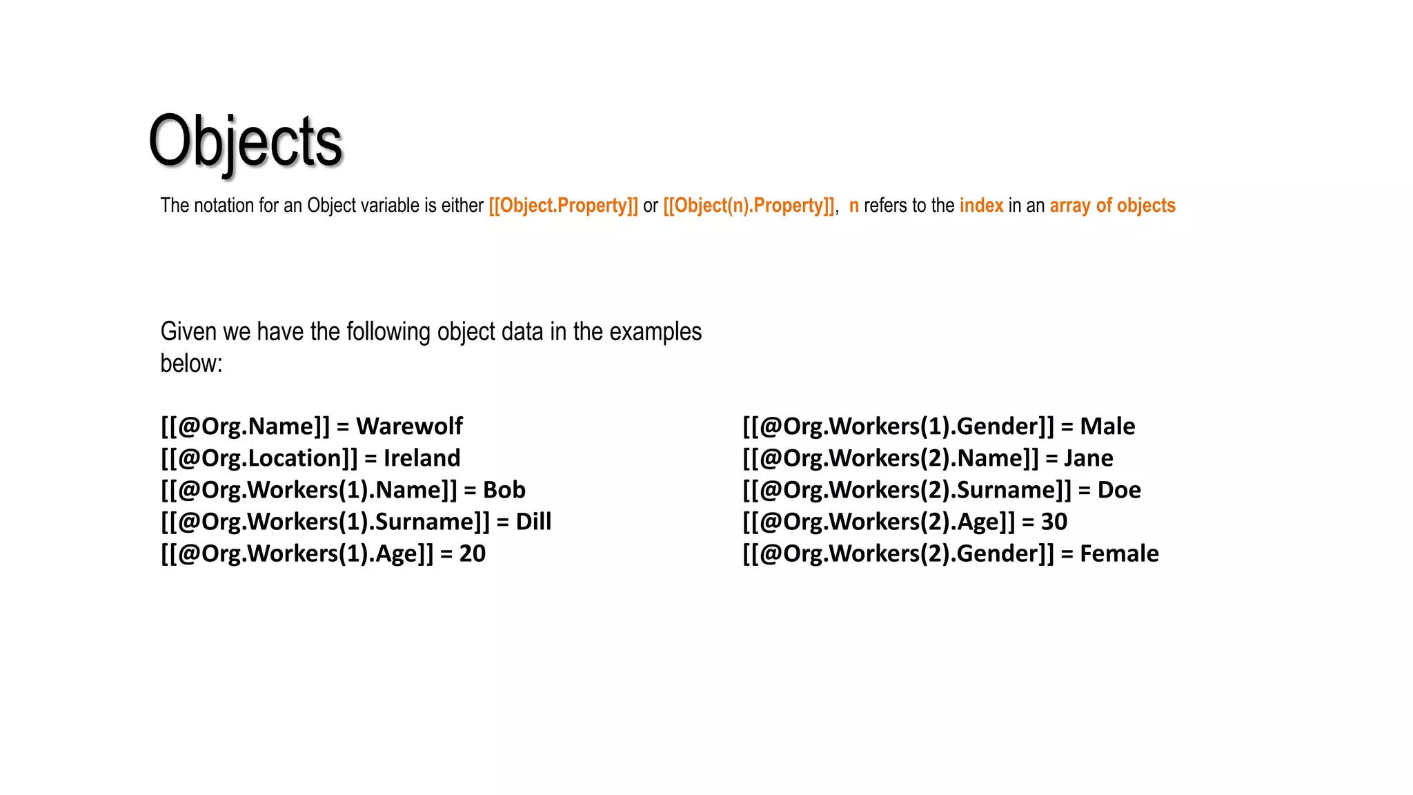 Getting started - Warewolf Syntax | PPTX