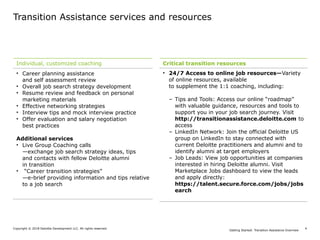 Deloitte - Transition Assistance & Coaching | PPTX