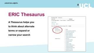 Getting started at UCL Institute of Education LIbrary 2019 | PPT