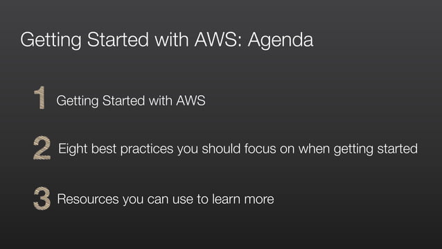 AWS AWSome Day - Getting Started Best Practices | PPT