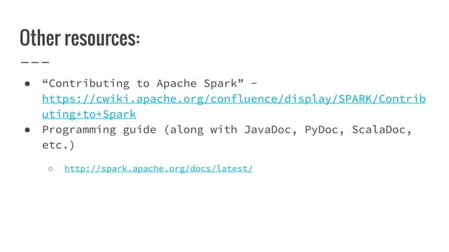 Getting started contributing to Apache Spark | PPT